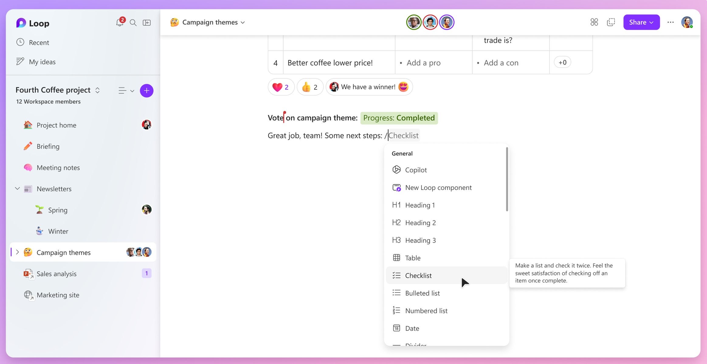 Microsoft's Loop collaboration app reaches preview, gets the 'Copilot ...